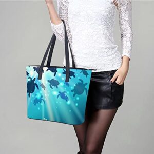 Womens Handbag Turtles Leather Tote Bag Top Handle Satchel Bags For Lady