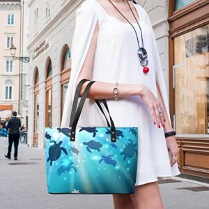 Womens Handbag Turtles Leather Tote Bag Top Handle Satchel Bags For Lady