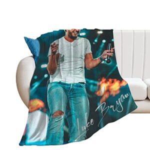 qigutrng luke singer star bryan throw blankets flannel blanket cozy for all seasons 40″*50″ （100 * 130cm）