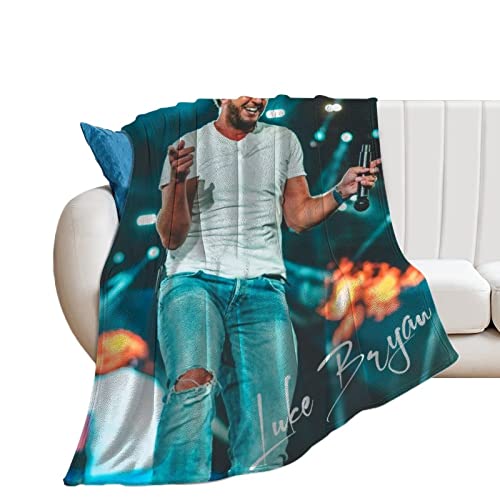 QIGUTRNG Luke Singer Star Bryan Throw Blankets Flannel Blanket Cozy for All Seasons 40"*50" （100 * 130cm）