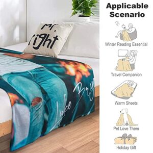 QIGUTRNG Luke Singer Star Bryan Throw Blankets Flannel Blanket Cozy for All Seasons 40"*50" （100 * 130cm）