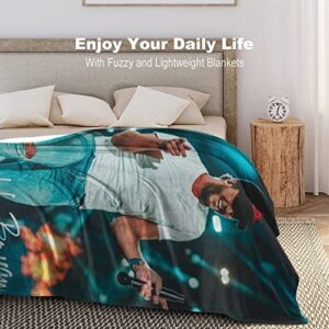 QIGUTRNG Luke Singer Star Bryan Throw Blankets Flannel Blanket Cozy for All Seasons 40"*50" （100 * 130cm）