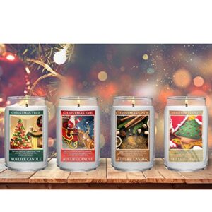 Christmas Candles | Christmas Tree Soy Candle Gifts for Women/Men | Balsam Fir, Cedar, Holly and Evergreen Holiday Scented Candles for Home | 17oz Clear Jar Candle, 80-100 Hour Burn Time