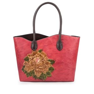 lhllhl european and american style women’s handbag flower tote bag women’s messenger shoulder bag (color : d, size : 31.5 (p)*26 (t)*11 (l) cm)