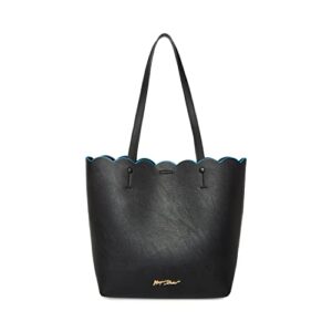 Betsey Johnson Scalloped Tote, Black