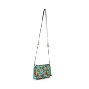 Betsey Johnson Rhinestone Flap Bag, Mint Floral