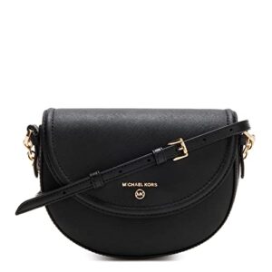 michael michael kors michael kors jet set charm saffiano leather crossbody bag (black)