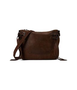 frye brooke suede crossbody cognac one size