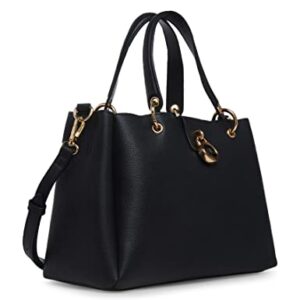 Anne Klein AK Lock Satchel, Black