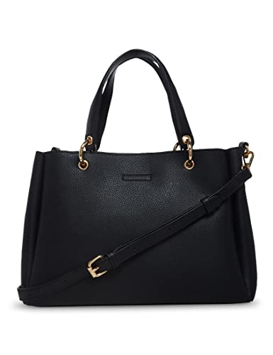 Anne Klein AK Lock Satchel, Black