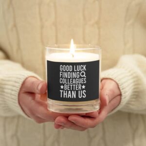 Good Luck Finding Colleagues Better Than Us Black Candle | Funny Going Away Gifts | Good Bye Farewell Sayings