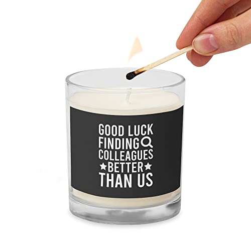 Good Luck Finding Colleagues Better Than Us Black Candle | Funny Going Away Gifts | Good Bye Farewell Sayings