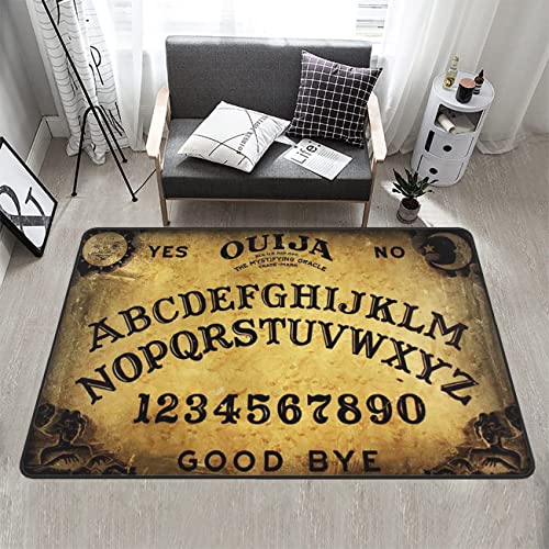 MALAGE Ouija Board Rug Home Magic Game Area Rug Mat Rubberback Polyester for Bedroom Living Room Playroom Home Decor 62x40 Inch