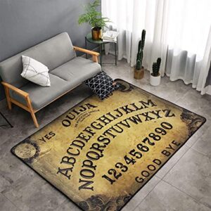 MALAGE Ouija Board Rug Home Magic Game Area Rug Mat Rubberback Polyester for Bedroom Living Room Playroom Home Decor 62x40 Inch