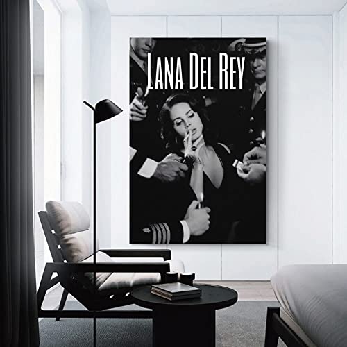 SSJS Lana Del Rey Poster Decorative Painting Canvas Wall Posters And Art Picture Print Modern Family Bedroom Decor Posters 12x18inch(30x45cm)