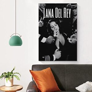 SSJS Lana Del Rey Poster Decorative Painting Canvas Wall Posters And Art Picture Print Modern Family Bedroom Decor Posters 12x18inch(30x45cm)