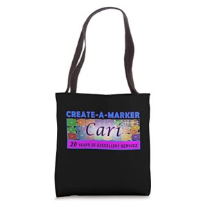 cam-cari 20 years, teaseteetops. tote bag