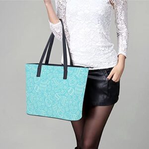 Womens Handbag Easter Eggs Leather Tote Bag Top Handle Satchel Bags For Lady