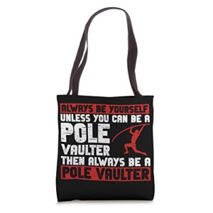 Pole Jumper And Pole Vault Jump Tote Bag