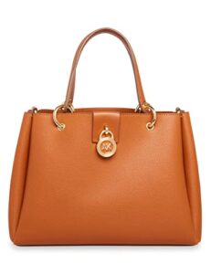 anne klein ak lock satchel, saddle