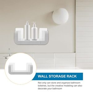 Alipis Wall Mounted Floating Bathroom Shower Shelf Floating Nursery Shelves Floating Shower Shelves Shelf U- Shape