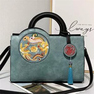 lhllhl winter women’s tote bag chinese style retro handbag large capacity women’s shoulder bag (color : d, size : 32(l)*24(h)*14(w) cm)