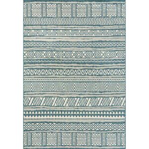 nuLOOM Abbey Tribal Striped Indoor/Outdoor Area Rug, 8' x 10', Green