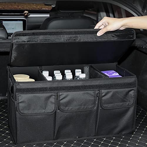 VIBY Car Duffle Bag Multiple Storage Compartments Car Trunk Organizer Container Foldable Car Trunk Extra Storage Space Box