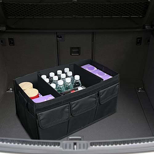 VIBY Car Duffle Bag Multiple Storage Compartments Car Trunk Organizer Container Foldable Car Trunk Extra Storage Space Box