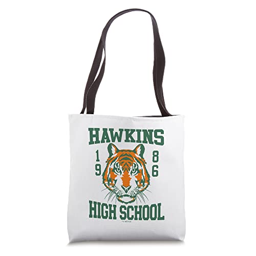 Stranger Things Hawkins 1986 High School Logo Tote Bag