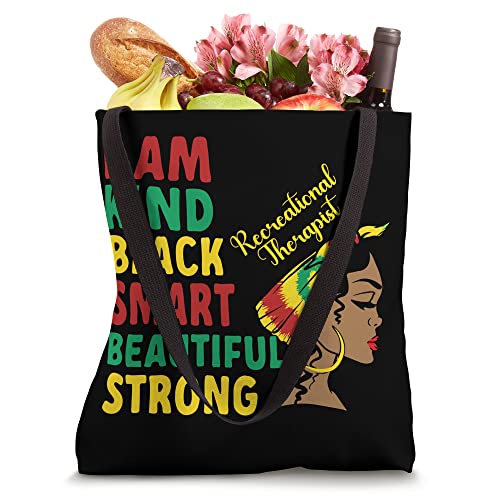 Black Recreational Therapist African American Melanin Tote Bag