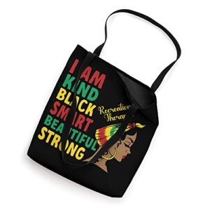 Black Recreational Therapist African American Melanin Tote Bag