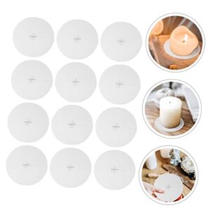 Didiseaon 180 Pcs Candle Tray Home Candles Office Tables for Home Accessory Tray Memorial Candlelight Disc Drip Protective Plate Candles Tray for Wax Removal Aluminum Foil White Paper Tray