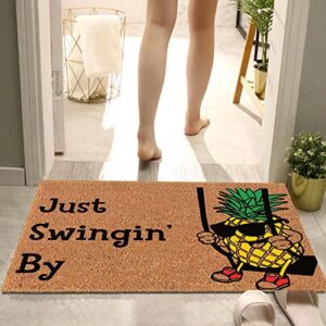 AKWFUNZ Home Doorway Rug Cartoon Pineapple Pattern and Funny English Sentence Print Fashion Mat