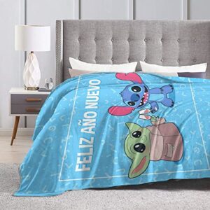 Cartoon Blanket Ultra Soft Flannel Throw Blankets for Travelling Living Room Couch Sofa Bedroom Decor Giftsa 50"x40"