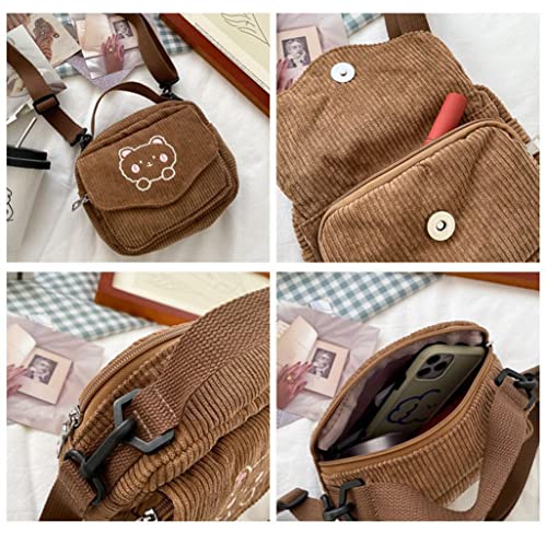 Crossbody Bags for Women Corduroy Hobo Bag Small Cell Phone Purse Cute Tote Bags Satchel Bag Shoulder Bag Handbag 2023