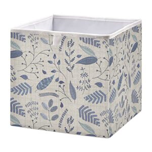 storage bins for shelves twigs berries flowers collapsible storage baskets for closet cubes organizer fabric storage box for home office 11x11x11in