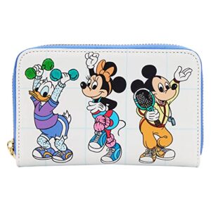 loungefly disney mousercise zip around wallet