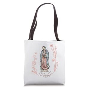 virgen de guadalupe christian guadalupe virgin tote bag