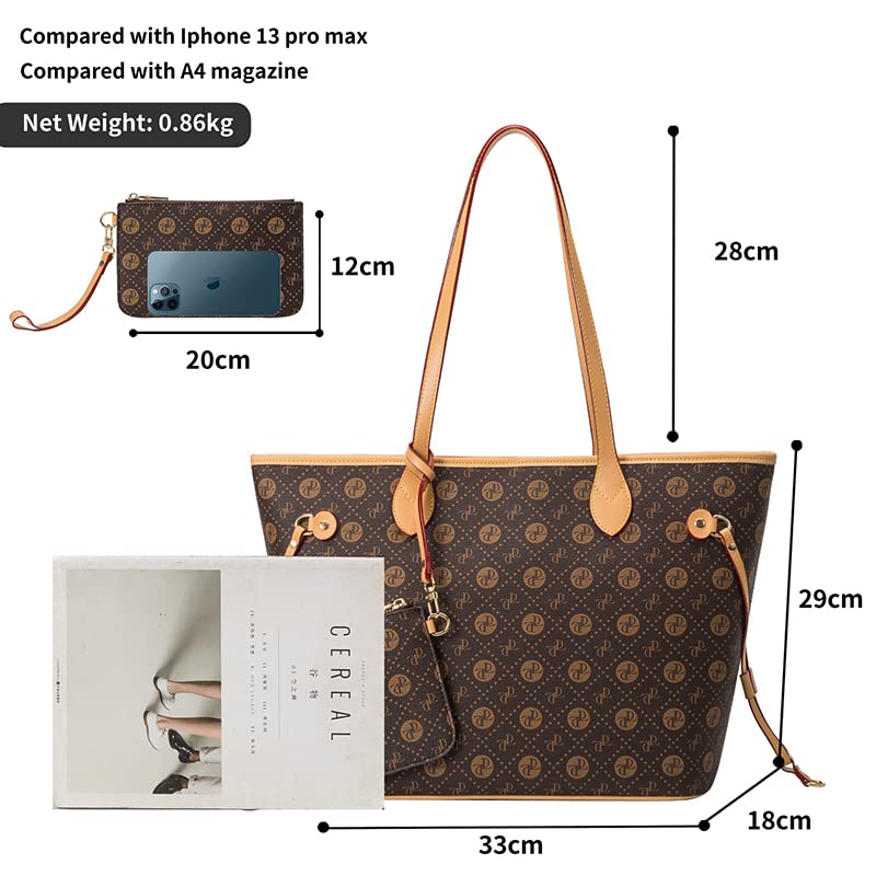 Tote Bags for Women fashion luxury large package 2 sets of two in one combination of women's bags shopping bags with small bags