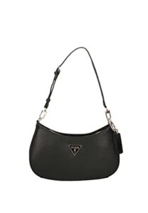 guess noelle top zip shoulder bag black one size