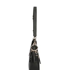 GUESS Noelle Top Zip Shoulder Bag Black One Size