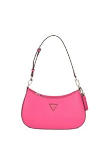 guess noelle top zip shoulder bag, watermelon