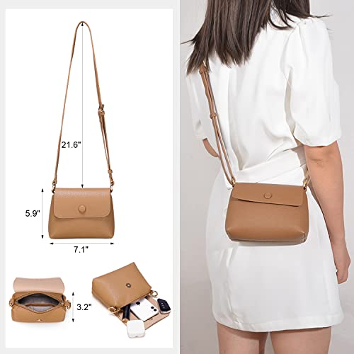 ESTARER Bucket Bag for Women with Purse, Soft Faux Leather Crossbody Handbag Shoulder Bag Purse