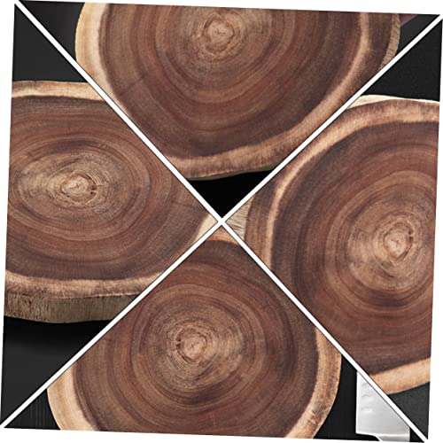 BESTonZON 2 Pcs Wooden Chopping Board Cutting Board Round Cutting Board Charcuterie Cheese Wood Cutting Board Fruit Cutting Board Kitchen Cutting Board Fruit Choppinng Mat Kitchen Board Log