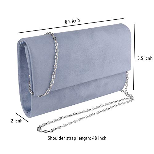 WGS Small Clutch Purse Accessories Holder Outdoor Sling Bag with Metal Chain Strap