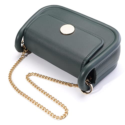 Crossbody Shoulder Bags,Crossbody Bags for Women,Totes Crossbody Bag Waterproof EVA Washable with Metal Chain(Green)