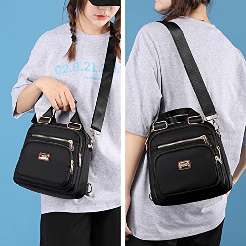 Fecialy Women's Backpack Multifunction Large Capacity Travel Shoulder Bags Waterproof Nylon Multiple Pockets Bag