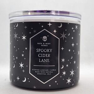 bath body works, white barn 3-wick candle w/essential oils – 14.5 oz – 2022 halloween scents! (spooky cider lane)