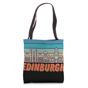 edinburgh skyline scotland souvenir scottish tourist tote bag